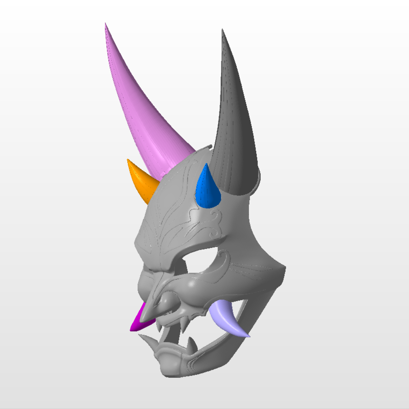 Xiao mask from Genshin Impact - Pinshape