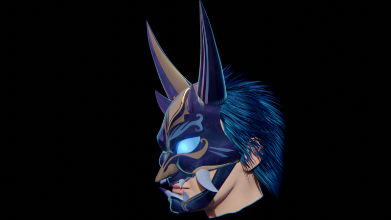 Xiao mask from Genshin Impact - Pinshape