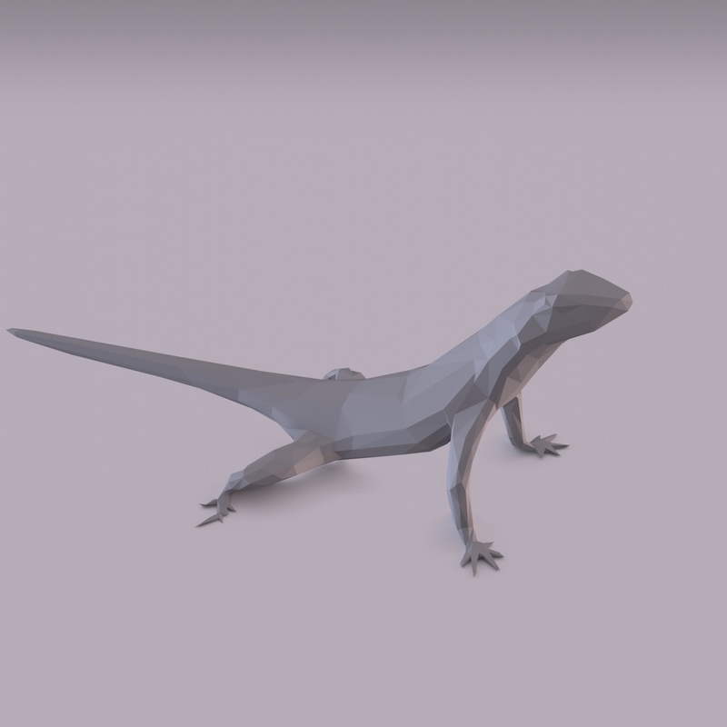 Lizard low poly - Pinshape