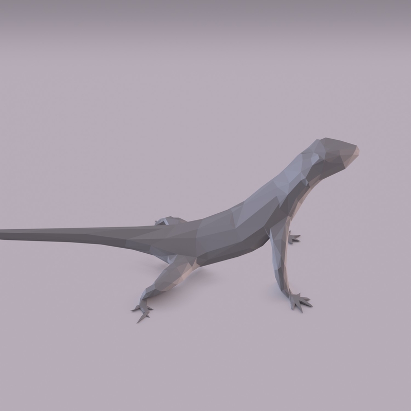Lizard low poly - Pinshape