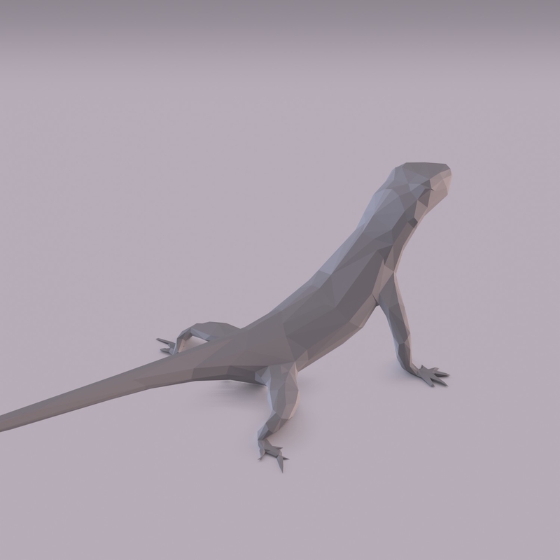 Lizard low poly - Pinshape