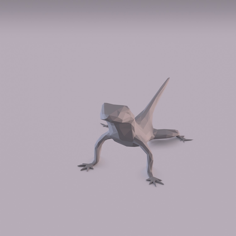 Lizard low poly - Pinshape