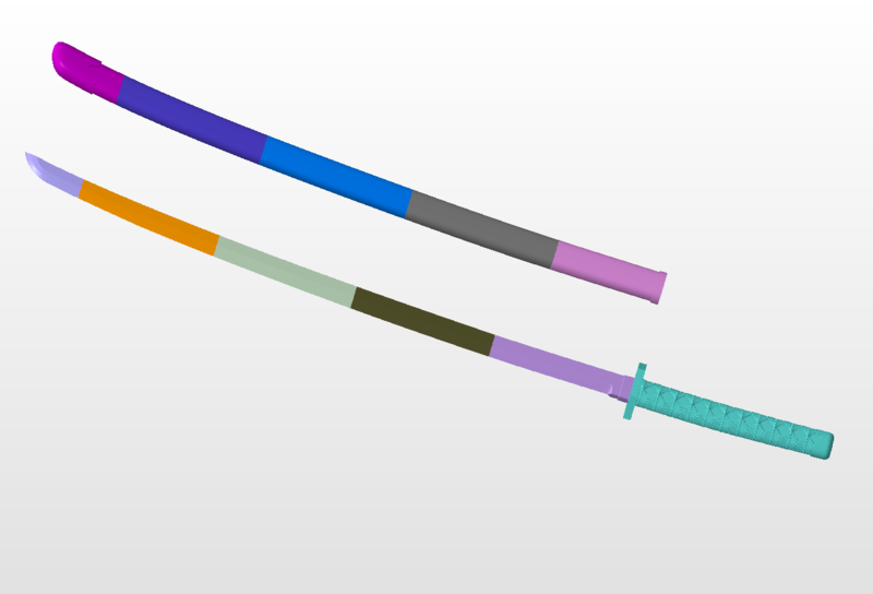 Nichirin Blade from Demon Slayer - Pinshape
