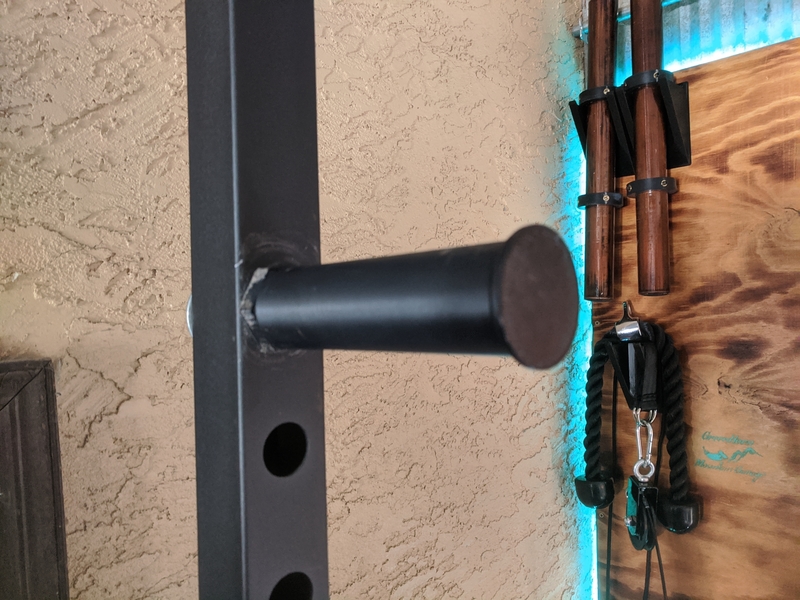 Olympic Weight Plate storage pin mounted to power rack - Pinshape