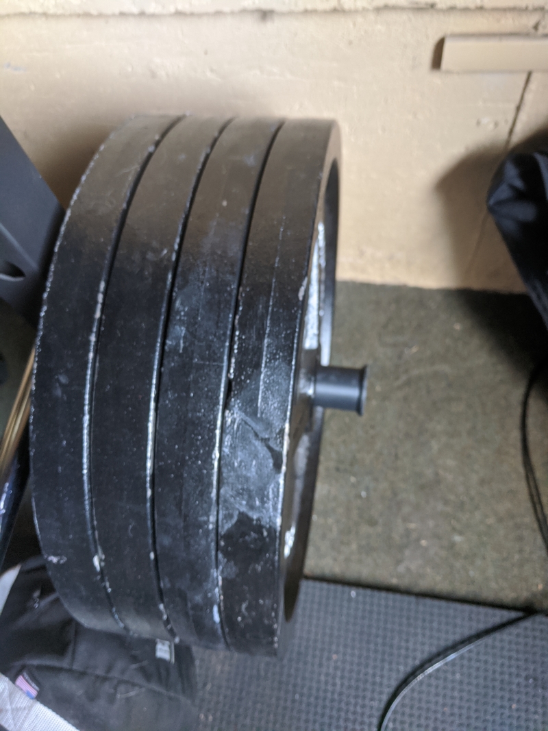 Olympic Weight Plate storage pin rack mounted - Pinshape