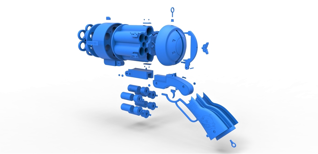 3D Printed Big Baby Revolver from the movie Hellboy 2 The Golden Army ...
