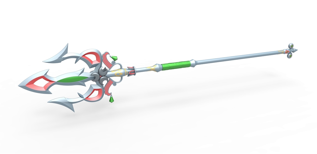 3D Printed Lightscale trident from the game Legend of Zelda by ...