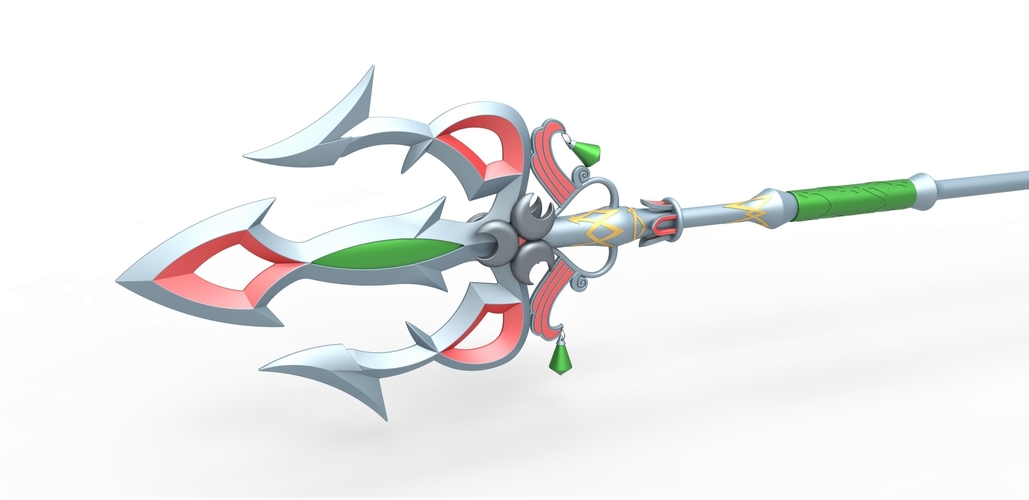 3D Printed Lightscale trident from the game Legend of Zelda by ...