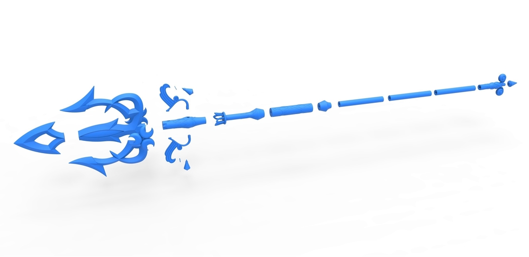 3D Printed Lightscale trident from the game Legend of Zelda by ...