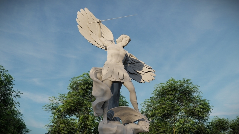 Saint Michael Statue 3D model - Pinshape