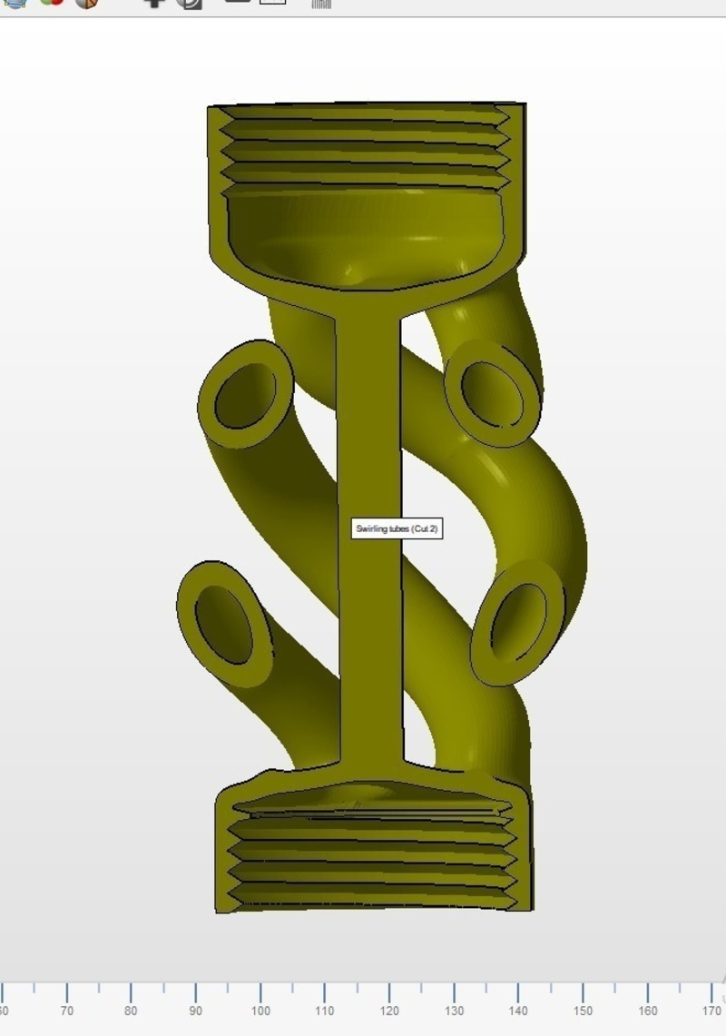 BUILD A CUSTOM BONG - MIDDLE PART (SWIRLING TUBE) - Pinshape
