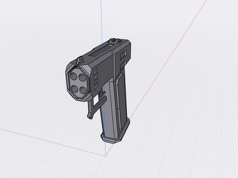 Futuristic short barrel Pistol (Combine 4BP) - Pinshape