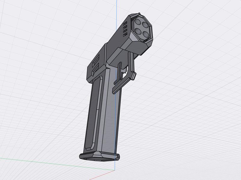 Futuristic short barrel Pistol (Combine 4BP) - Pinshape