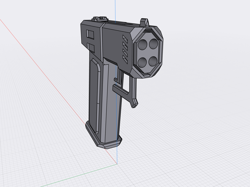 Futuristic short barrel Pistol (Combine 4BP) - Pinshape