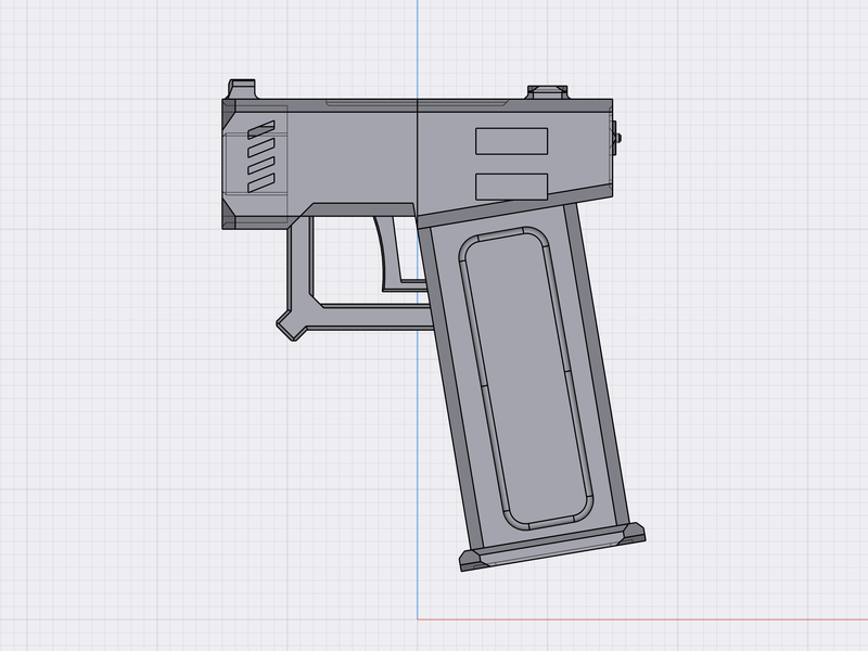 Futuristic short barrel Pistol (Combine 4BP) - Pinshape