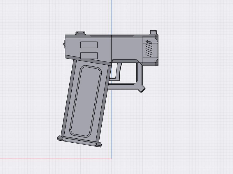 Futuristic short barrel Pistol (Combine 4BP) - Pinshape