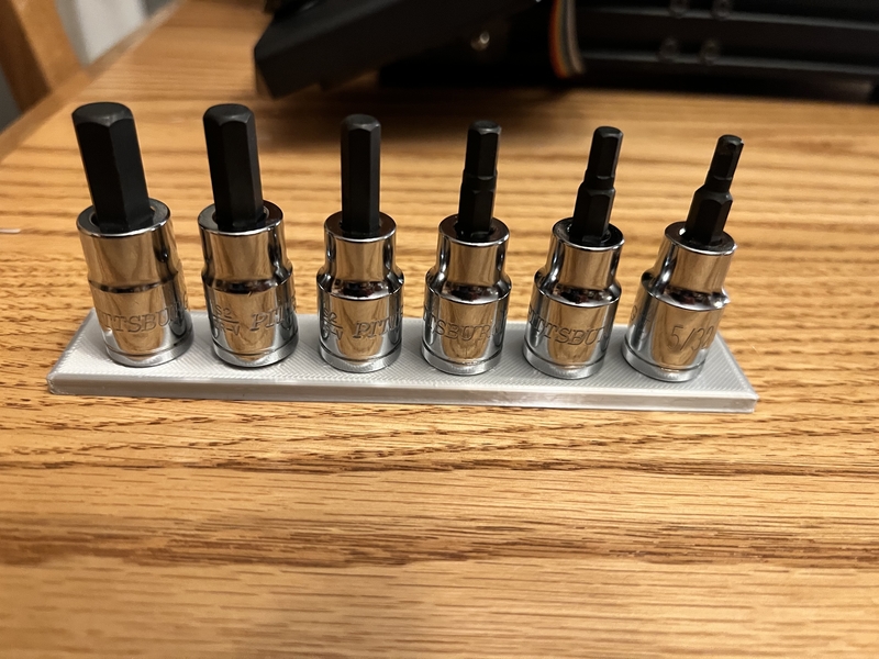 3/8in.Drive Hex Socket Organizer - Pinshape