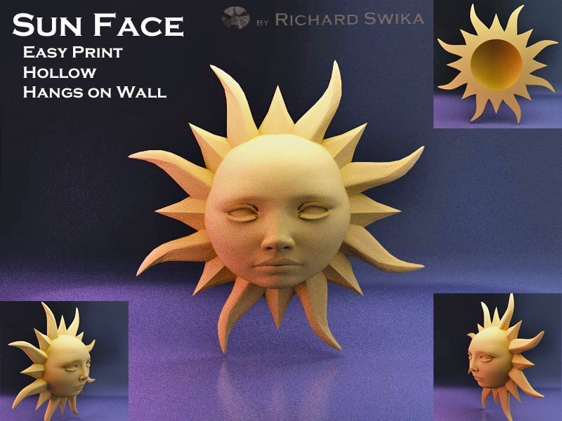 Sun Face - Pinshape