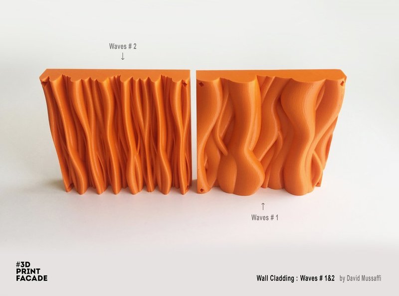 Wall Cladding "Waves" #2 - Pinshape