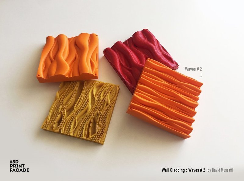 Wall Cladding "Waves" #2 - Pinshape