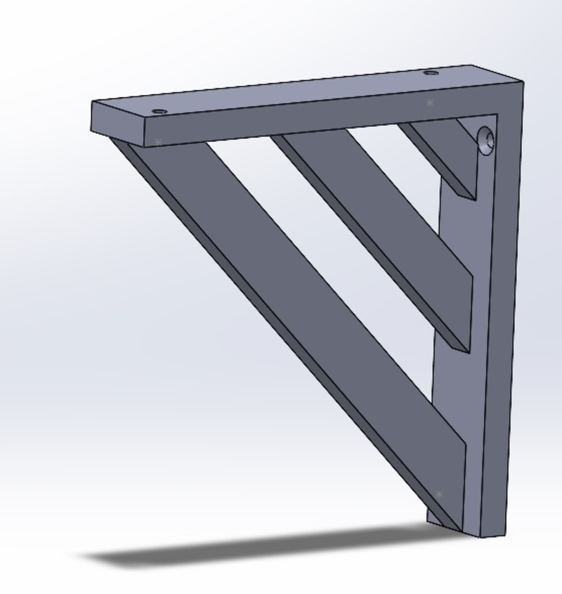 Three rib shelf bracket filleted - Pinshape