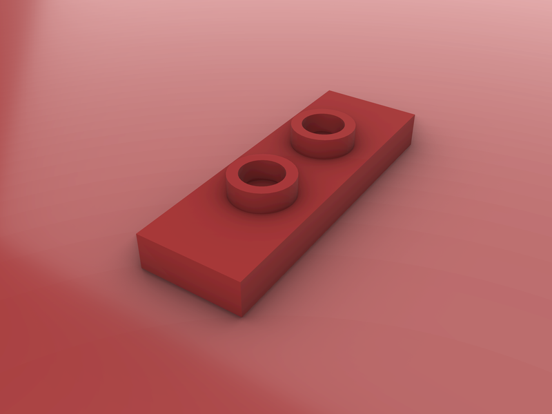 LEGO Jumper Plate 1X3 with 2 Knobs - Pinshape
