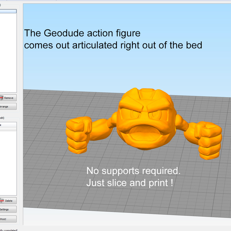 Pokemon Geodude articulated print-in-place - Pinshape