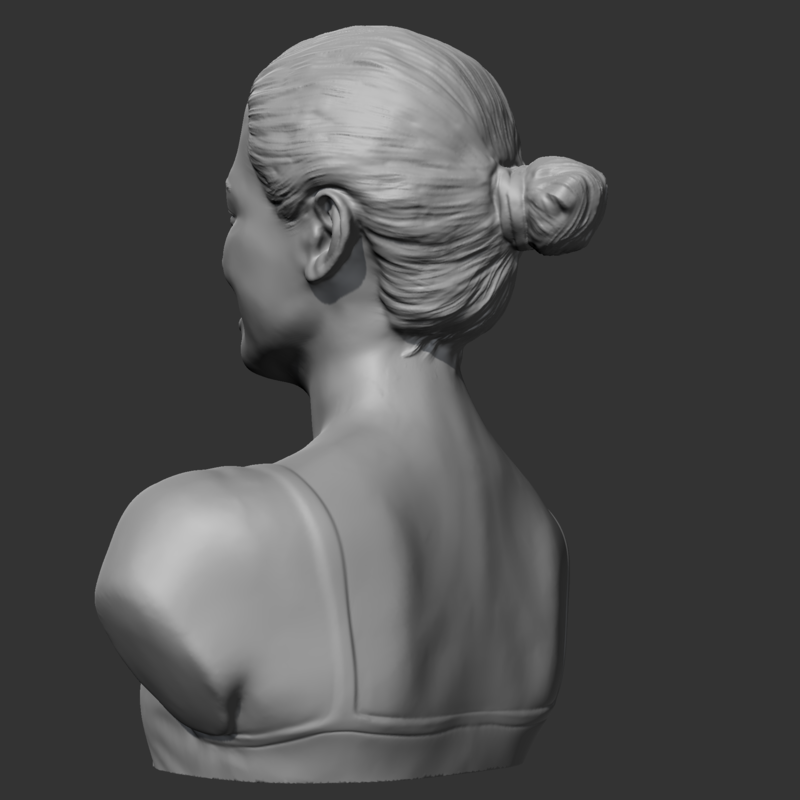 HD girl bust D 3D print model - Pinshape