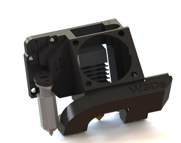3D Printed Hot End For Microswiss part#M2601 by 3DsInnovations | Pinshape