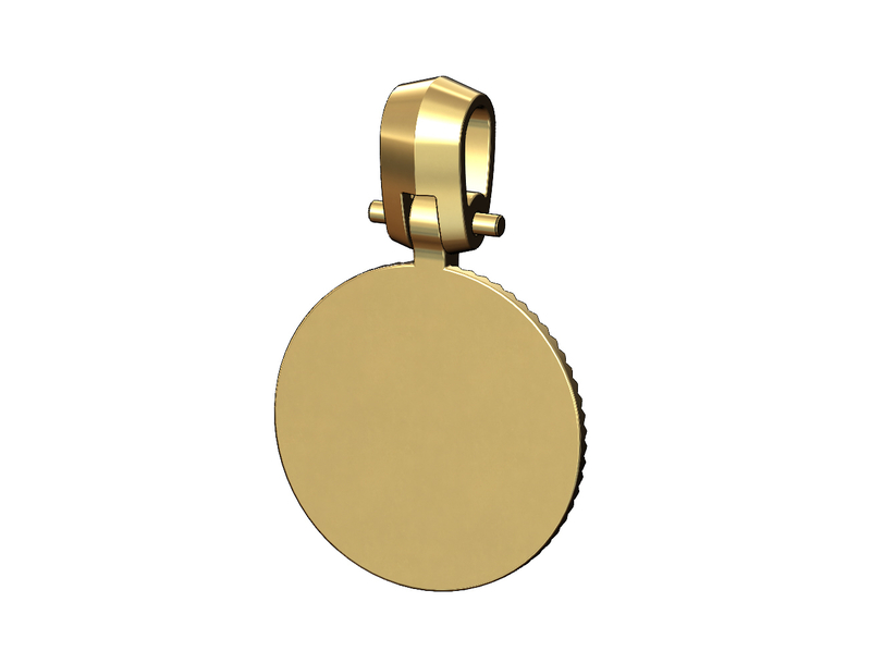 Diamond cluster rolex bezel pendant with bail 3D print model - Pinshape