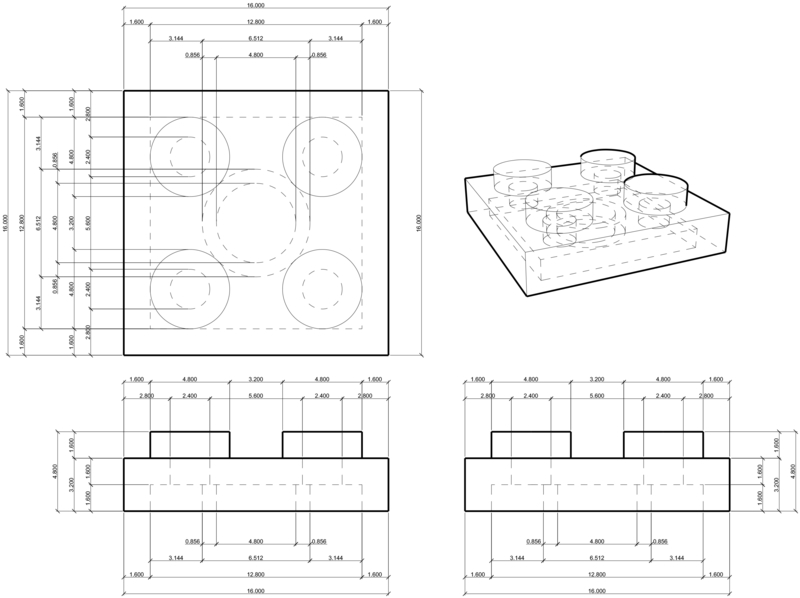LEGO Plate 2X2 - Pinshape