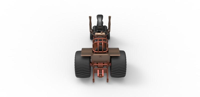 Mini Rod pulling tractor 2 Scale 1 to 25 - Pinshape