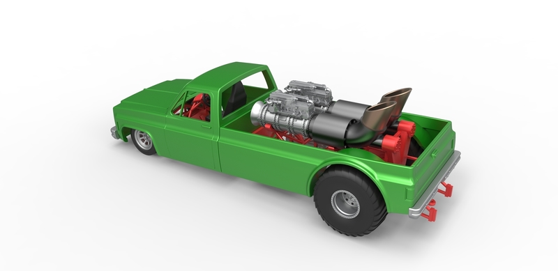 Jet pulling truck 2wd Scale 1:25 - Pinshape