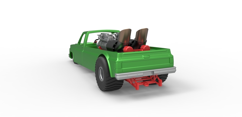 Jet pulling truck 2wd Scale 1:25 - Pinshape