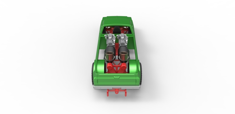 Jet pulling truck 2wd Scale 1:25 - Pinshape