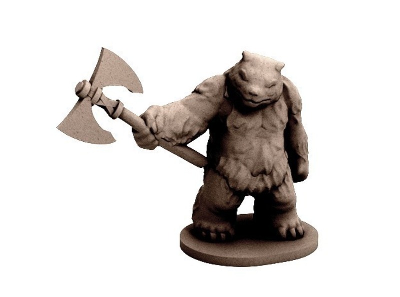 Bear Warrior of the Ironwood (18mm scale) - Pinshape