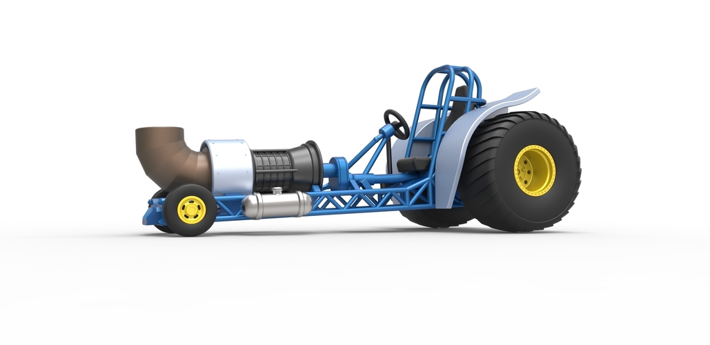 3D Printed Mini Rod pulling tractor with jet engine 2 Scale 1:25 by ...