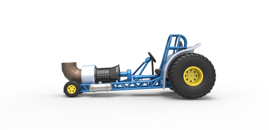 3D Printed Mini Rod pulling tractor with jet engine 2 Scale 1:25 by ...