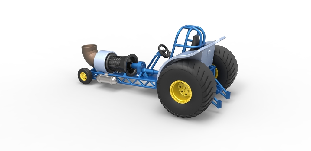 3D Printed Mini Rod pulling tractor with jet engine 2 Scale 1:25 by ...