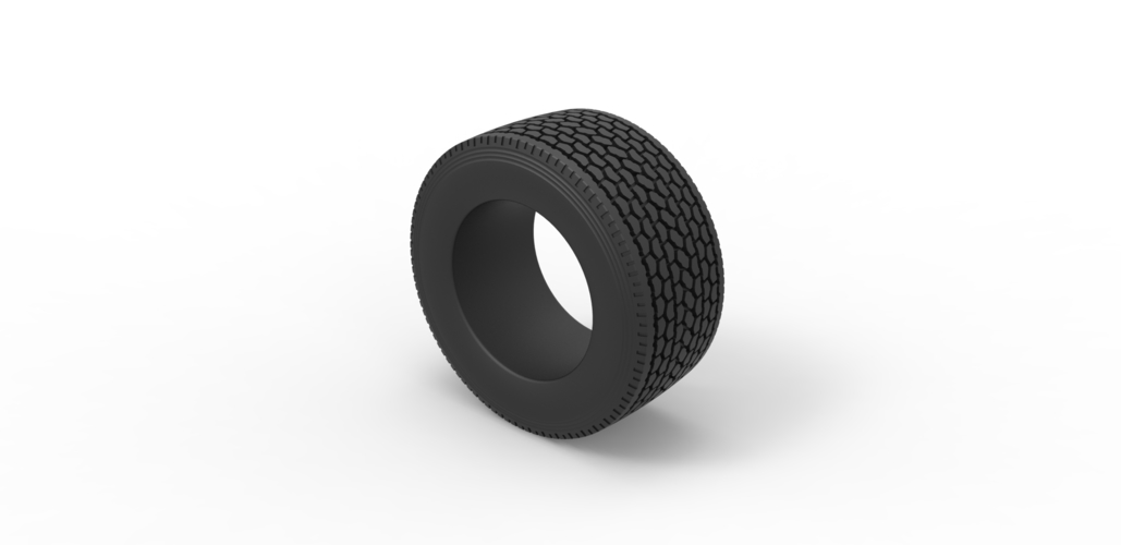 3D Printed Super single semi tire Scale 1:25 by TechItemsRock | Pinshape
