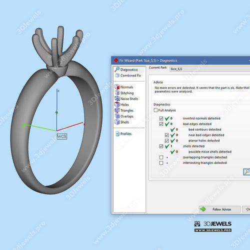 3D Printed Jewelry Engagement Ring Set by 3DJewels | Pinshape