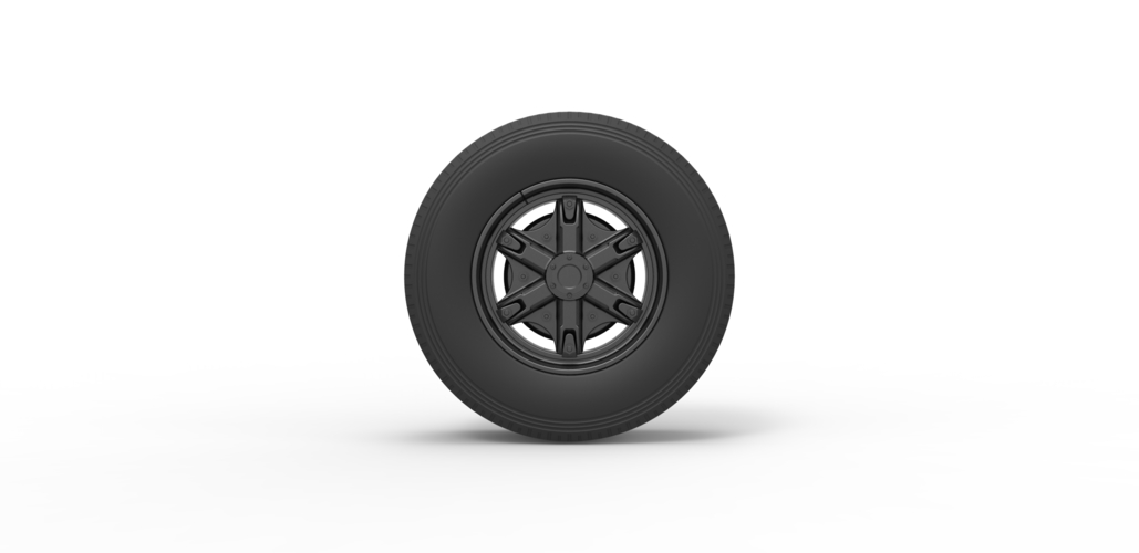 3D Printed Front float 6 spoke wheel of old school truck 1:25 by ...