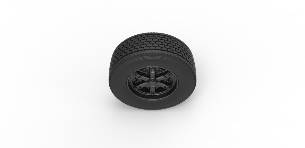 3D Printed Front float 6 spoke wheel of old school truck 1:25 by ...