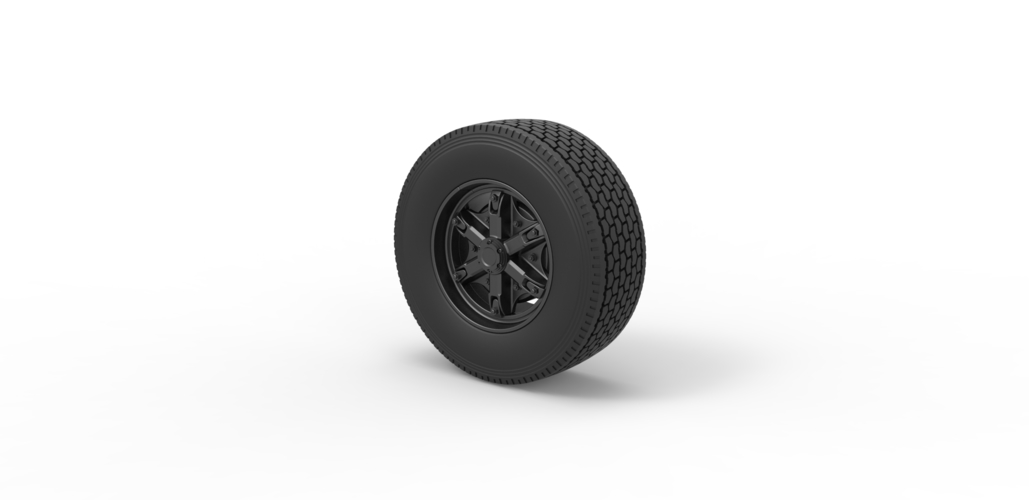 3D Printed Front float 6 spoke wheel of old school truck 1:25 by ...