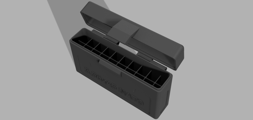 3D Printed Boite à munitions / Ammunition box 5.56x45 x20 Longue by ...