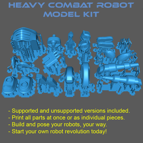 3D Printed Heavy Combat Robot Kit by np-dev | Pinshape