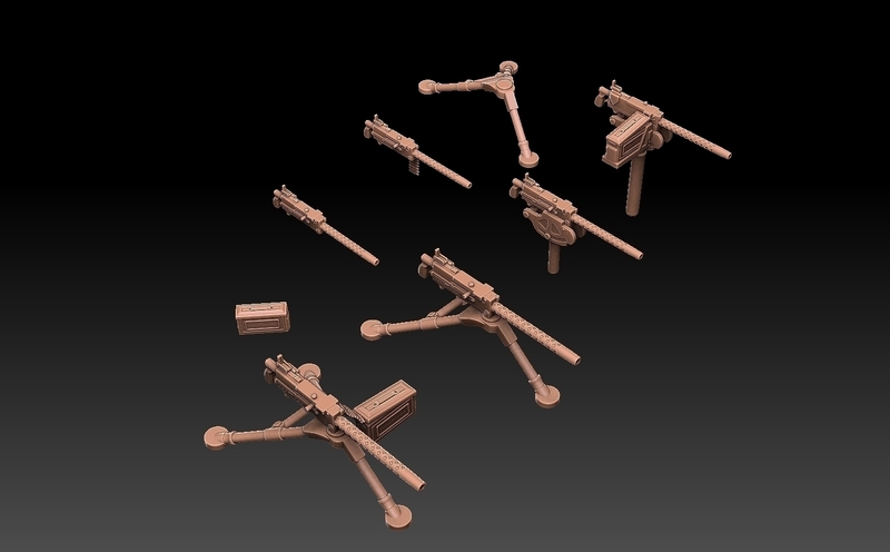 M1919 Browning 30 cal Machine Gun - Pinshape