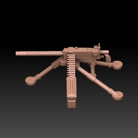 M1919 Browning 30 cal Machine Gun - Pinshape