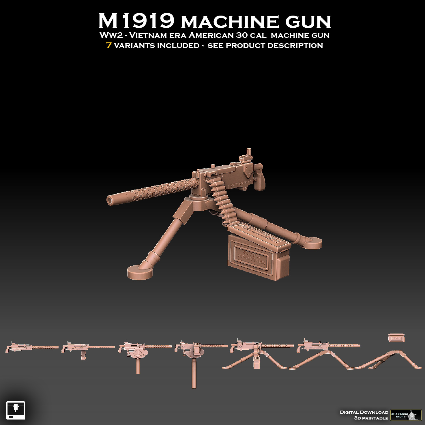 3d World War 2 Guns