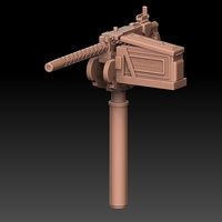 M1919 Browning 30 cal Machine Gun - Pinshape